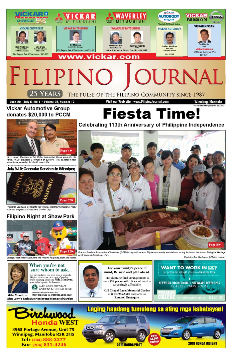 Filipino Journal Winnipeg Volume 25 Number 12 by Filipino Journal - Issuu