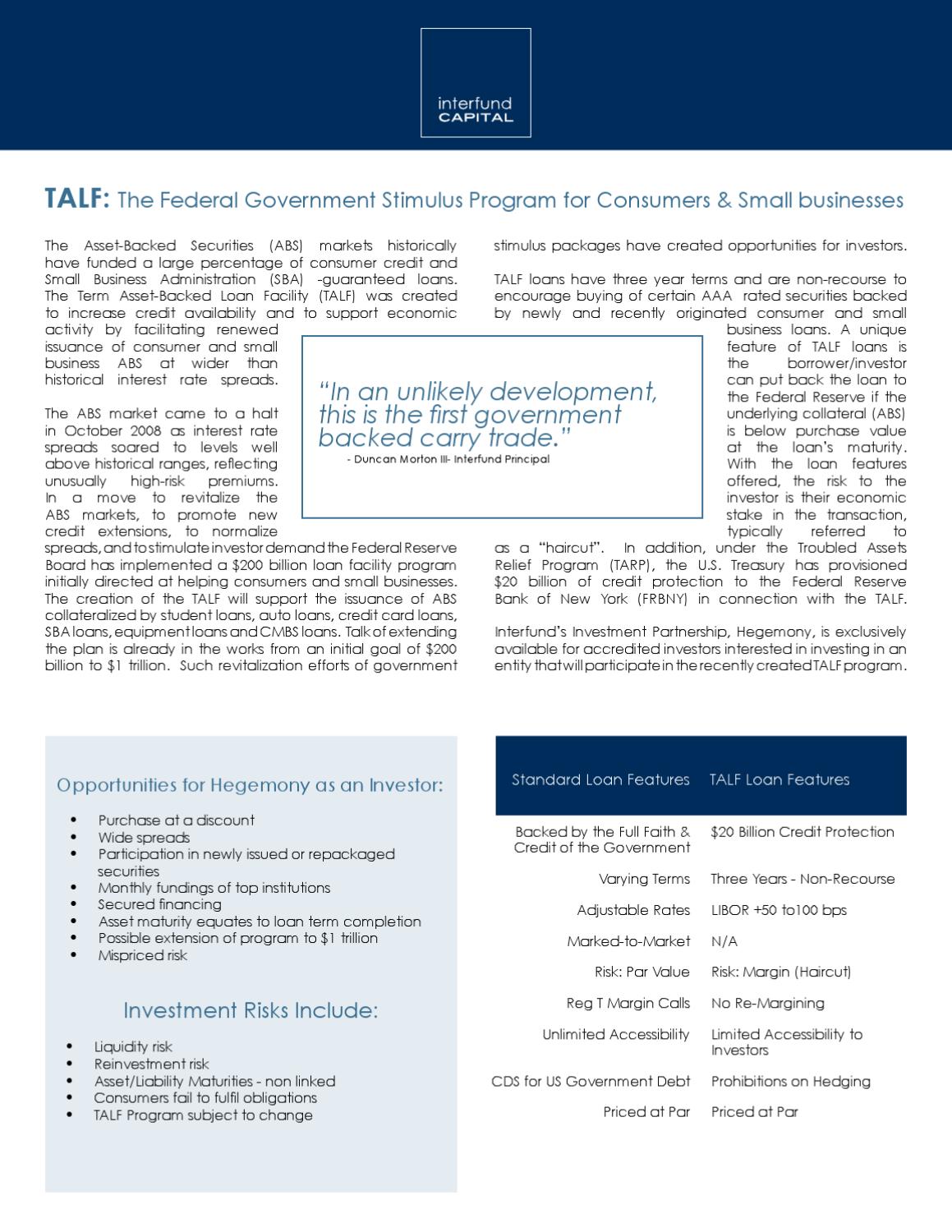 TALF_Approved_6.01.09 by Nancy Glick - Issuu