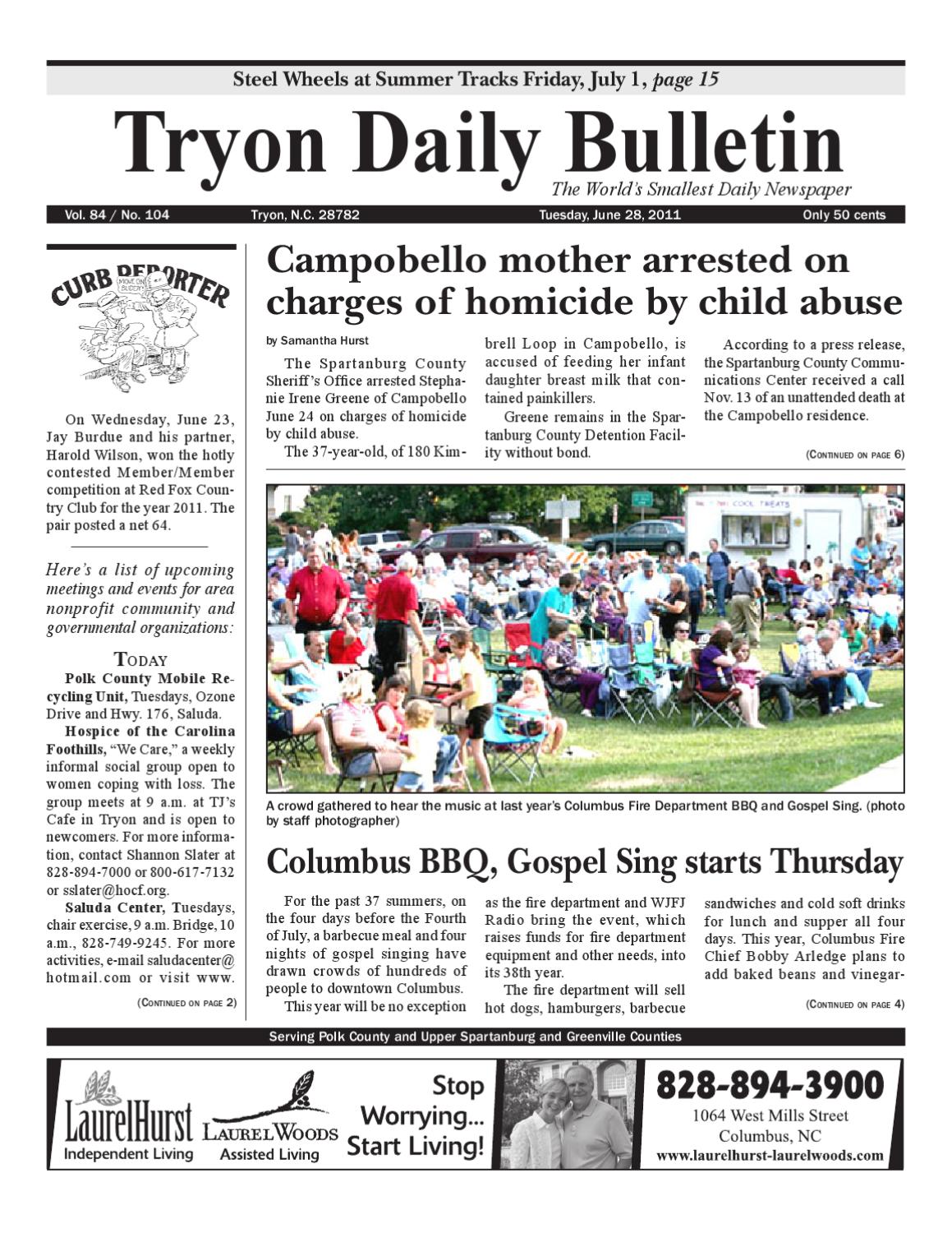 06-28-11 Daily Bulletin by Tryon Daily Bulletin - Issuu