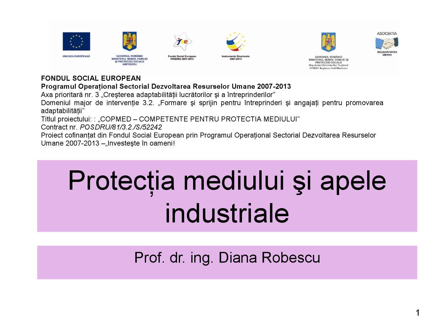Protectia mediului si apele industriale by Octavian Turcu - Issuu