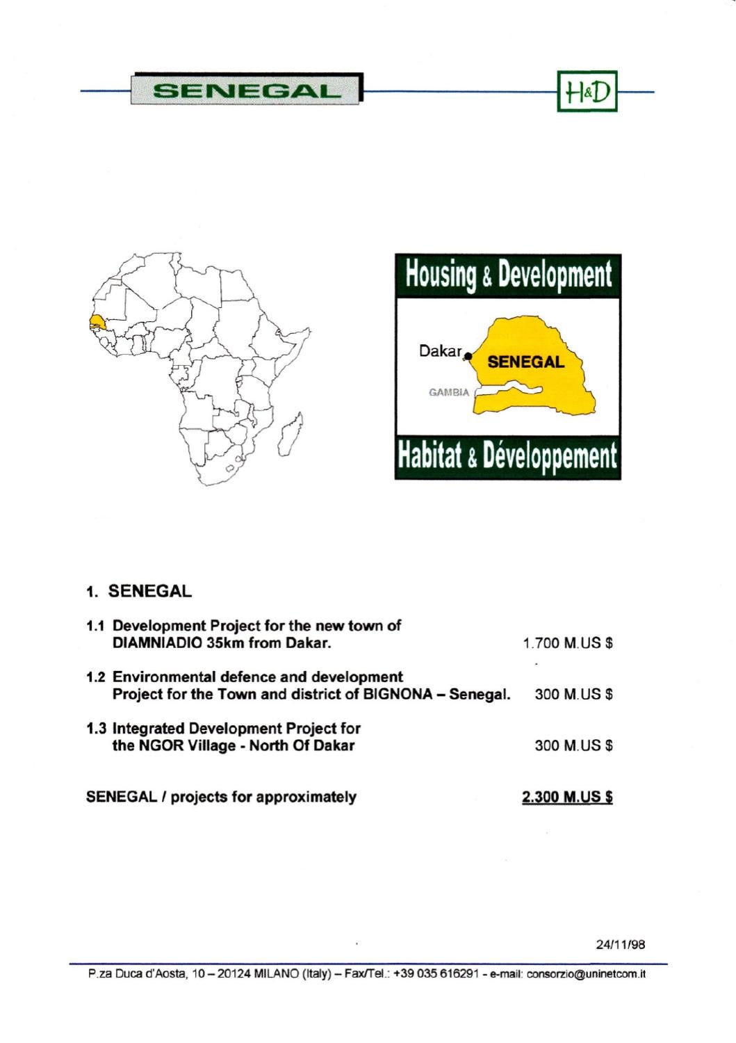 30 - 1998 - SENEGAL PROJETCT LIST by HD Consortium - Enrico Gervasoni ...