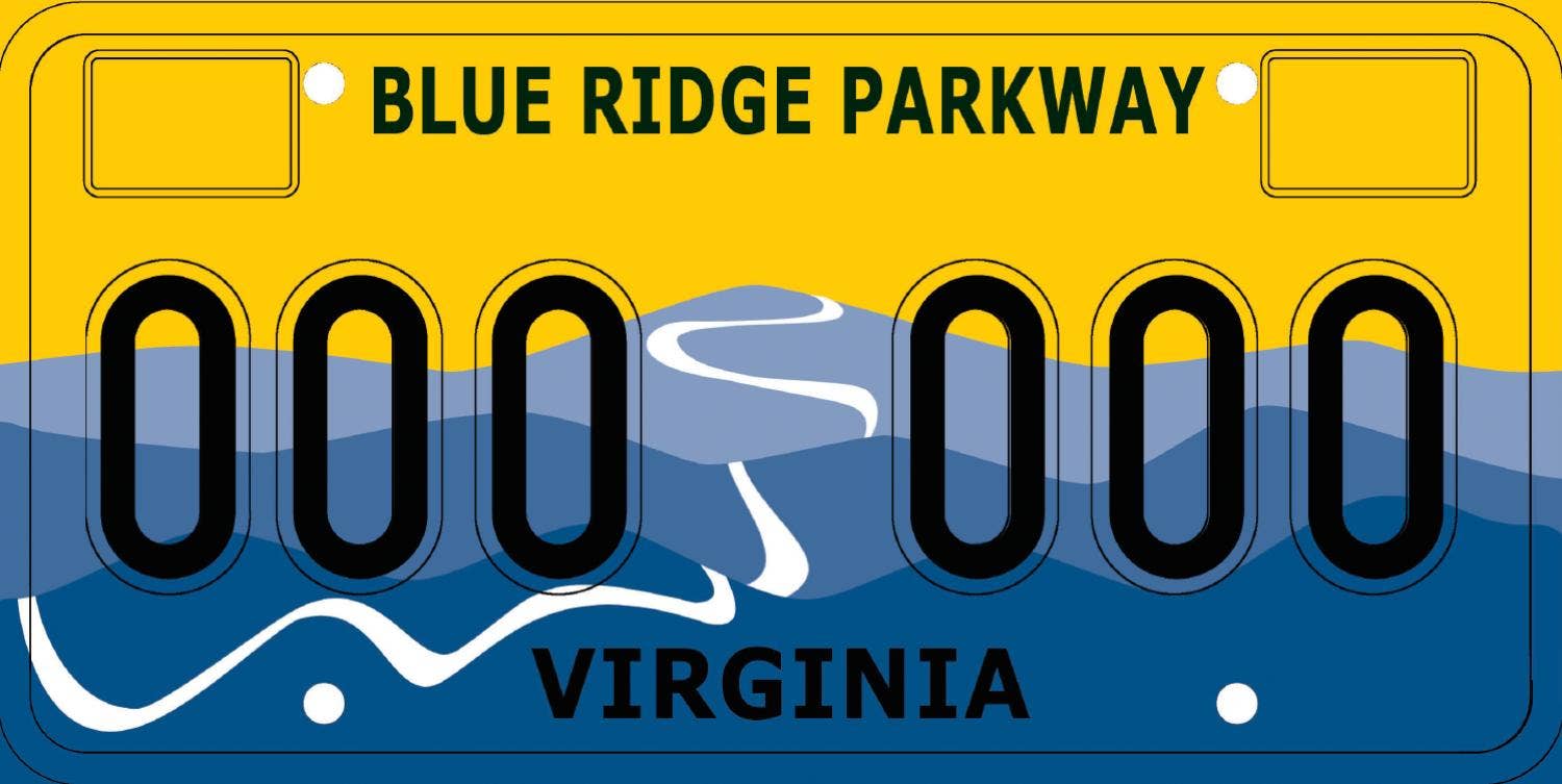 Virginia Blue Ridge Parkway License Plate by Darlington-Smith Graphics ...