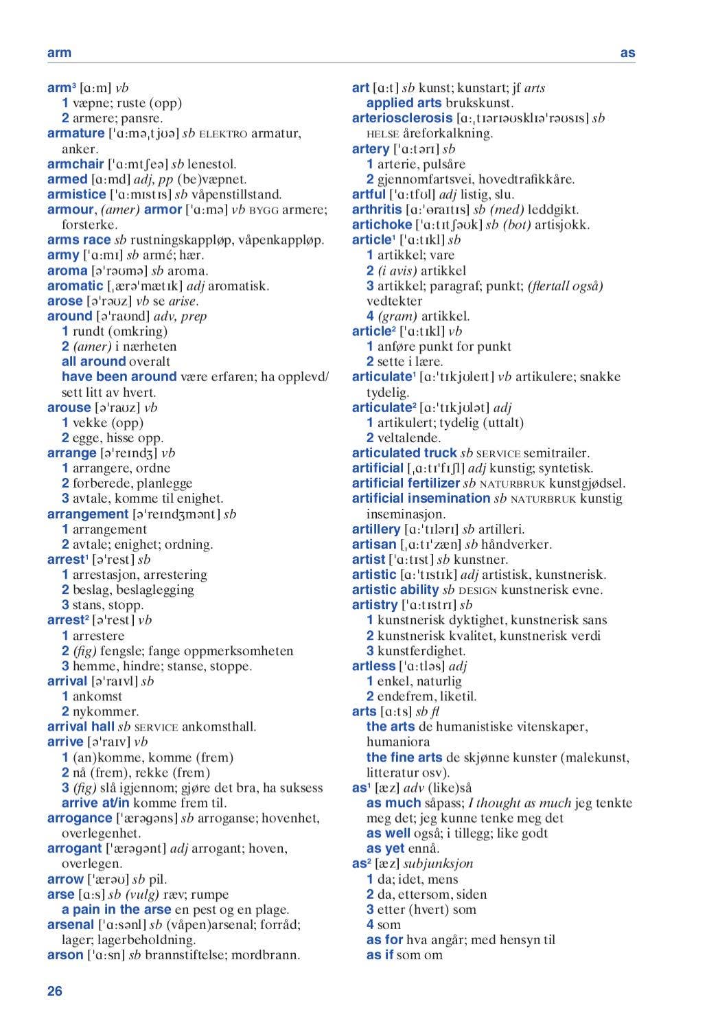 Engelsk ordbok - yrkesfag. Engelsk/norsk-norsk/engelsk by Cappelen Damm ...