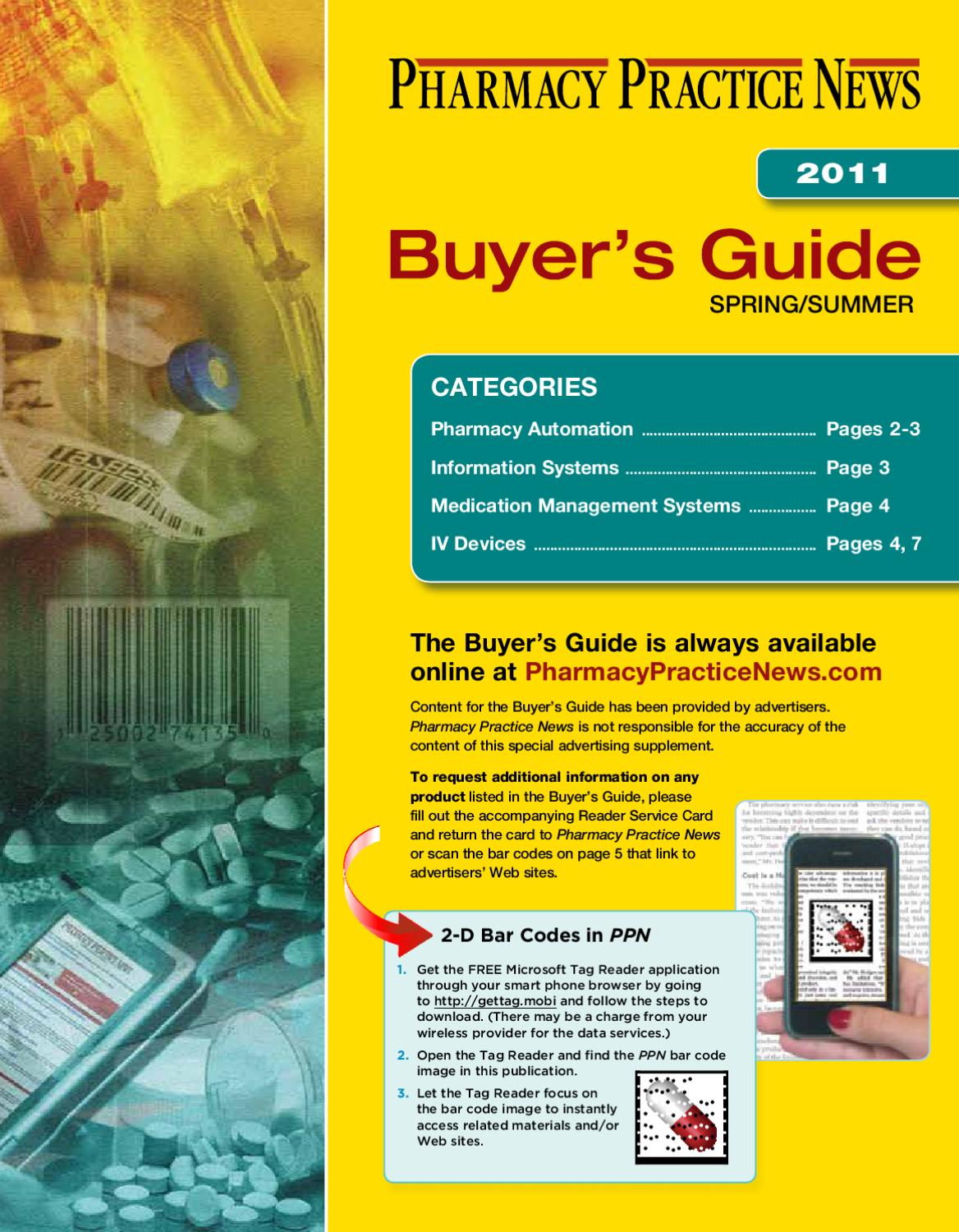 Pharmacy Practice News Buyer's Guide 2011 by McMahon Group - Issuu