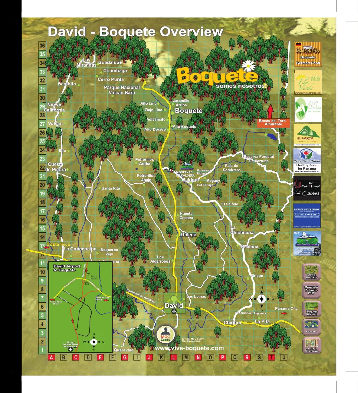 David Boquete - Panama Map by MGG Caddy S.A. - Issuu