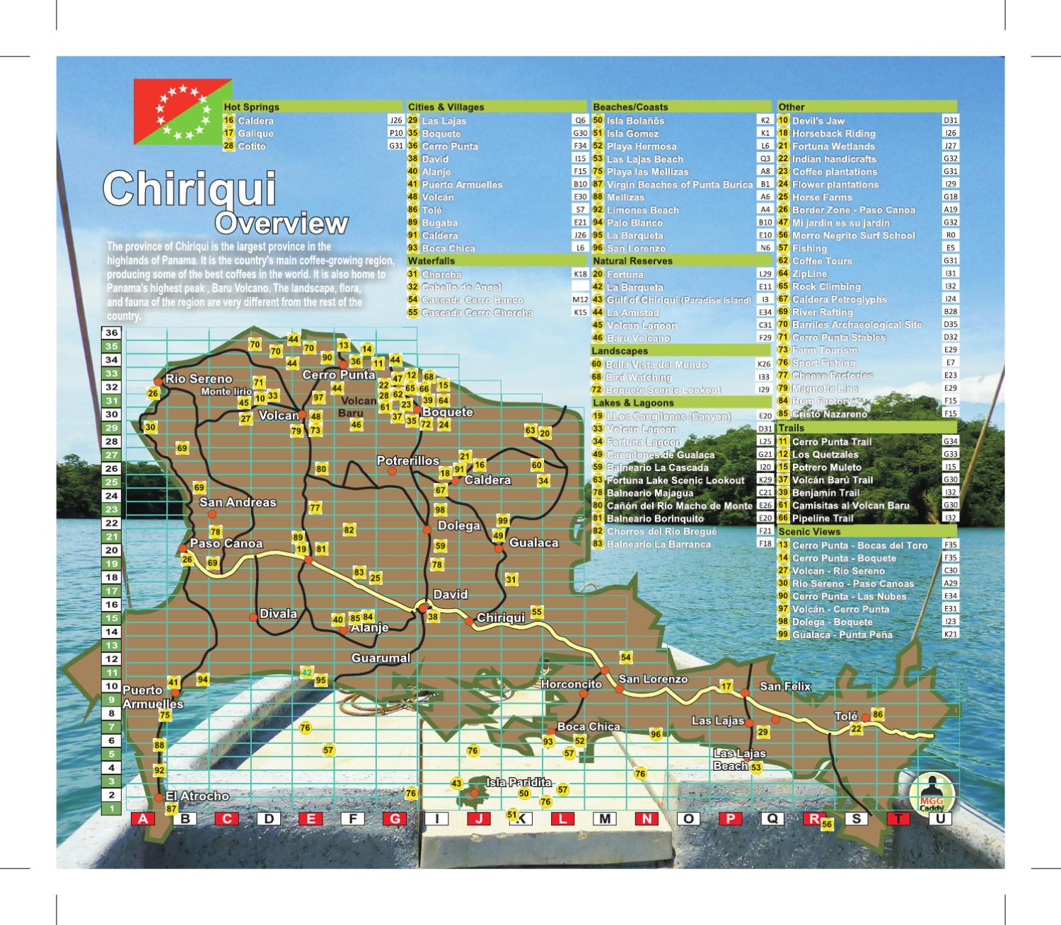 Chiriqui Map Overview by MGG Caddy S.A. - Issuu