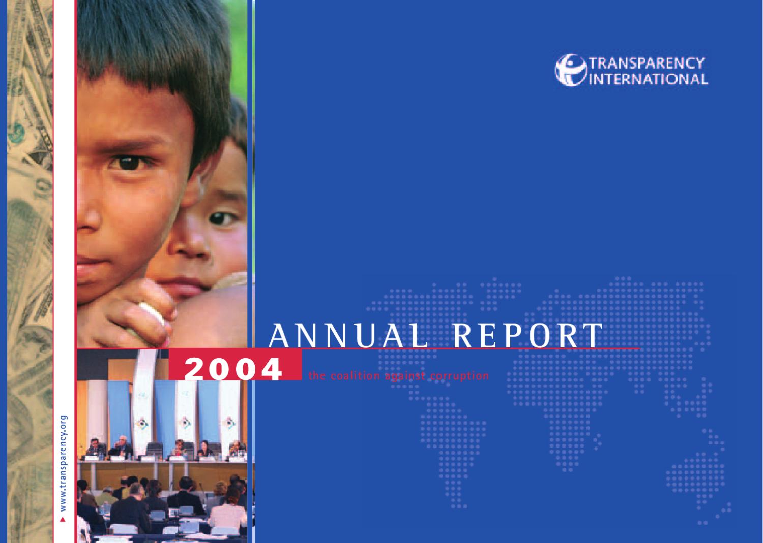 Annual Report Transparency International 2004 by Transparency ...