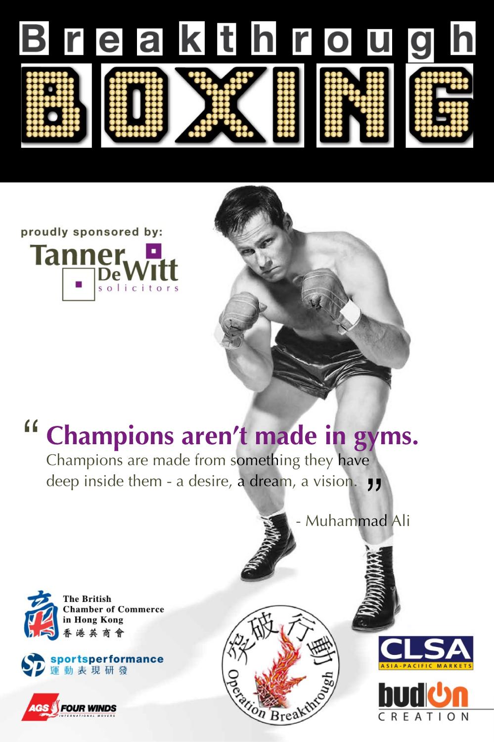 Breakthrough Boxing 2010 Programme by The British Chamber of Commerce ...