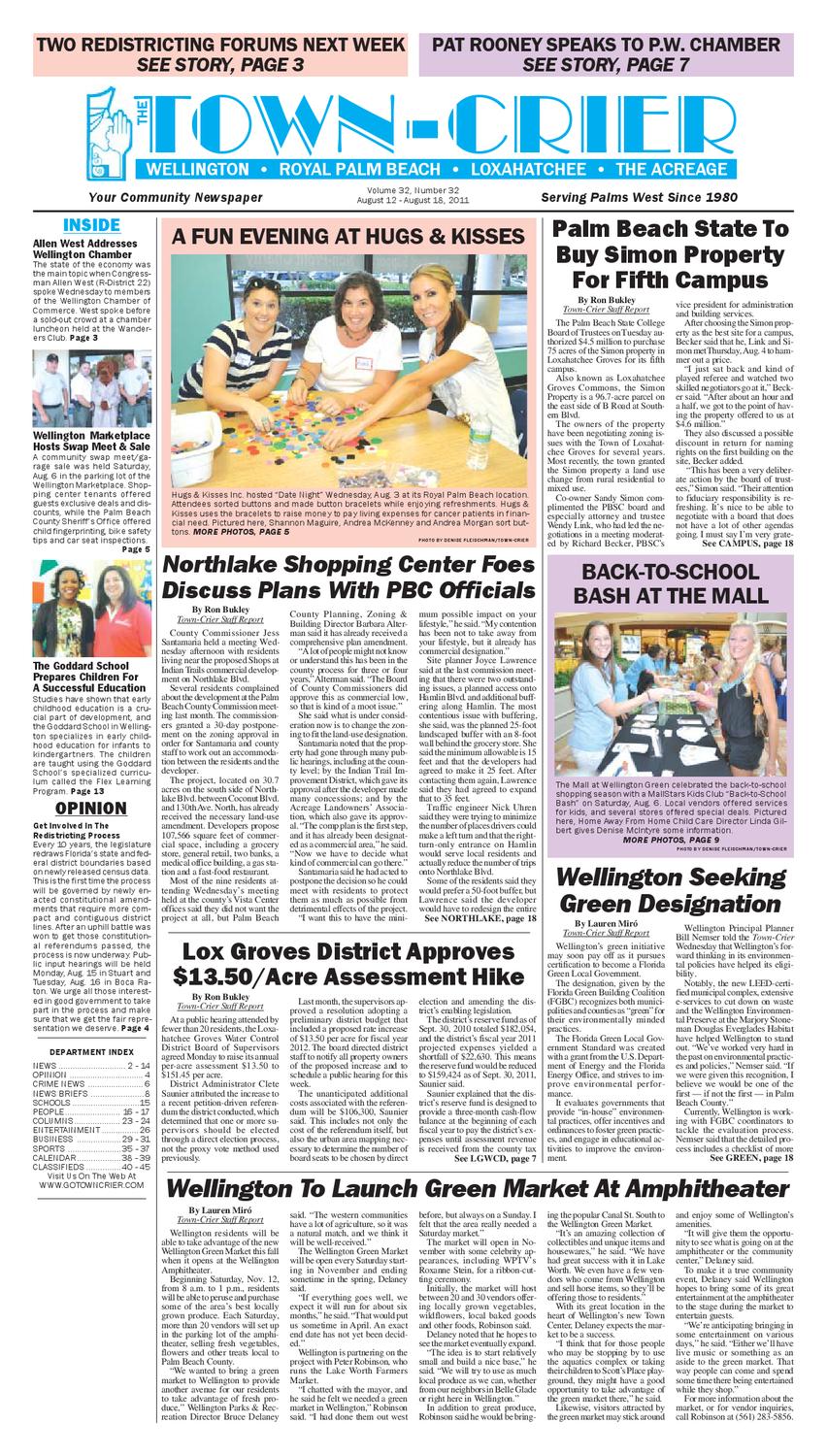 Town-Crier Newspaper August 12, 2011 by Wellington The Magazine LLC - Issuu