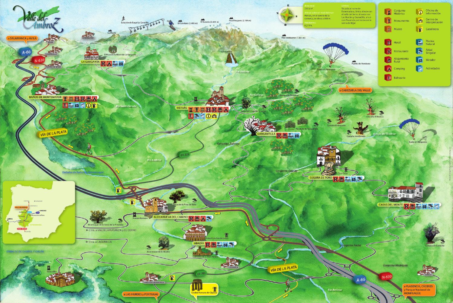 mapa del Valle del Ambroz by DIVA (LAG Ambroz Valley - Spain) - Issuu