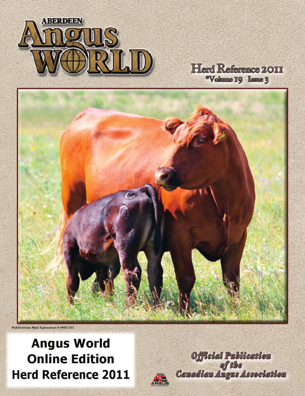 Angus World Herd Reference 2011, Volume 19, Issue 3 by Everything Angus ...