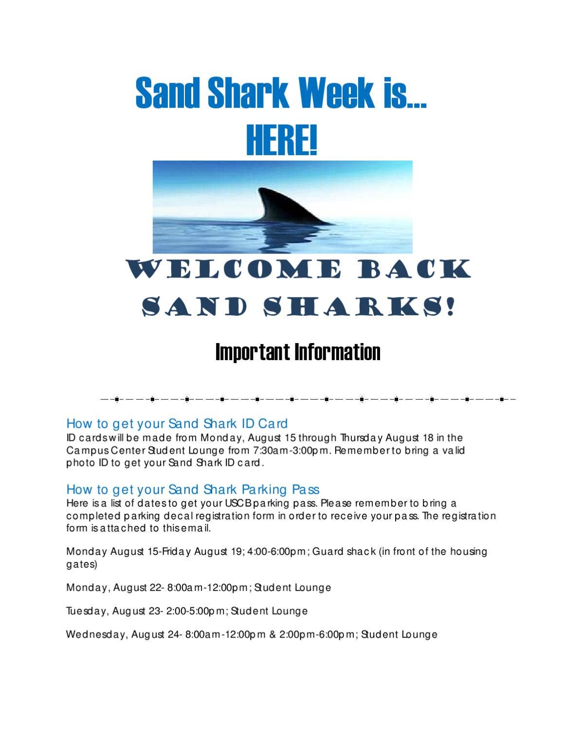 /Sand_Shark_Week_is by University of South Carolina Beaufort (USCB) - Issuu