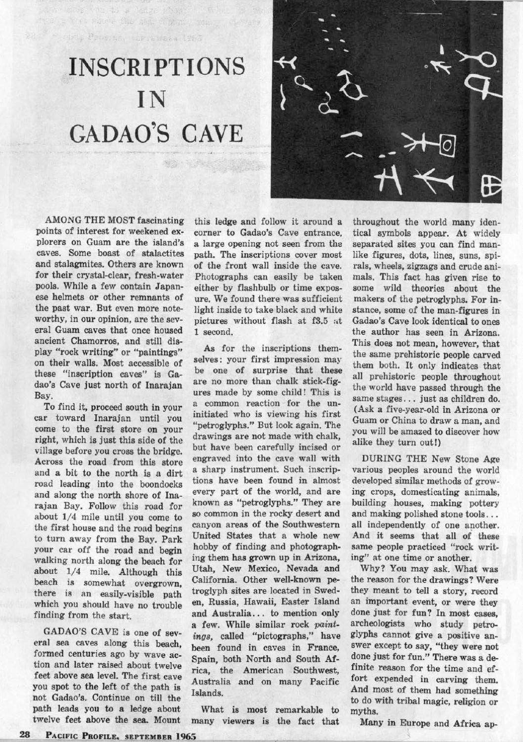 1965 Sept. - Inscriptions in Gadao's Cave by MARC - Issuu