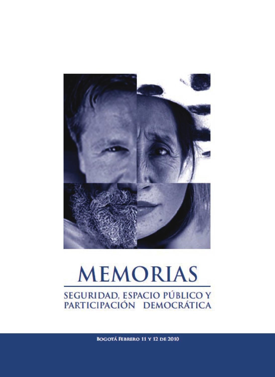 Memorias, seguridad, espacio público y participación democrática by ...