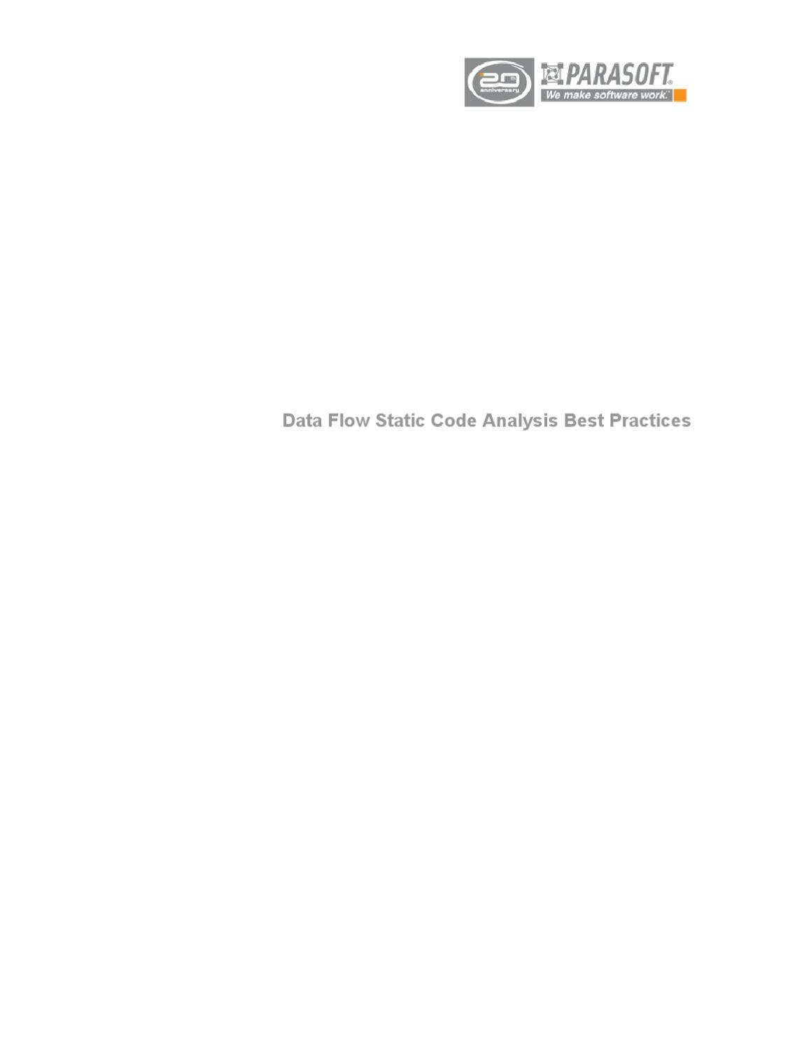 Data Flow Static Code Analysis Best Practices by Daniel Liezrowice - Issuu