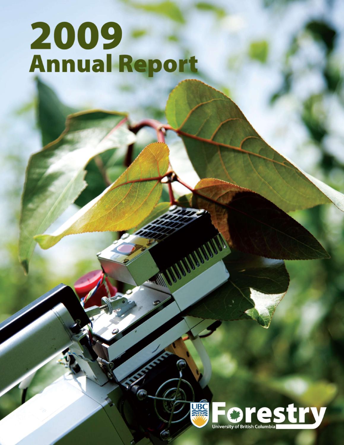 UBC Forestry Annual Report by UBC Faculty of Forestry - Issuu