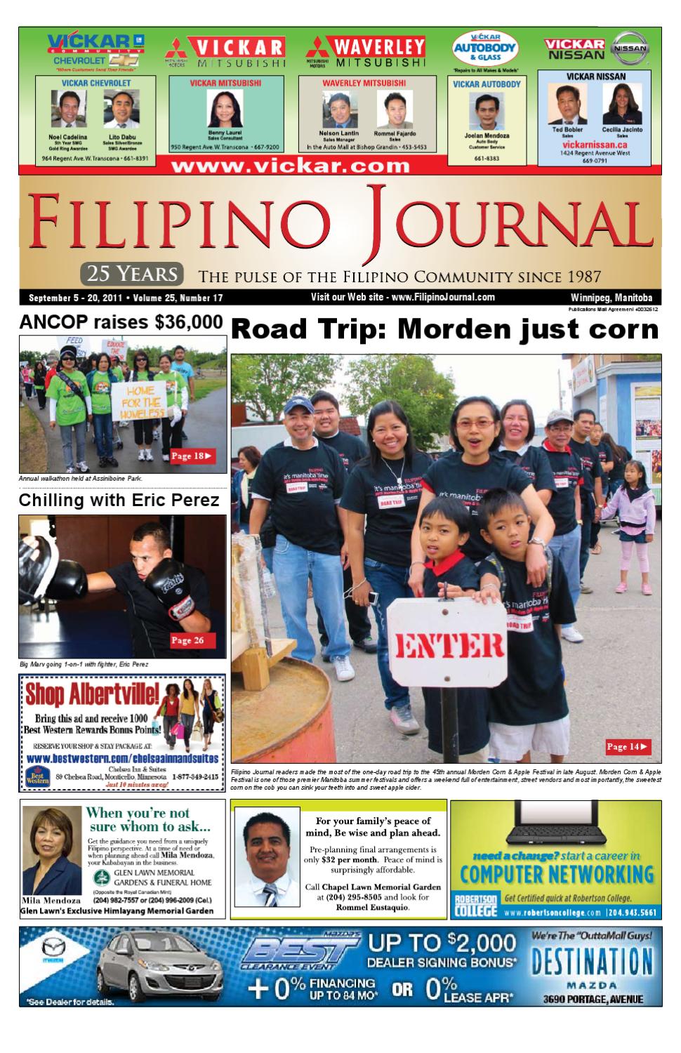 Filipino Journal Winnipeg Volume 25 Number 17 by Filipino Journal - Issuu