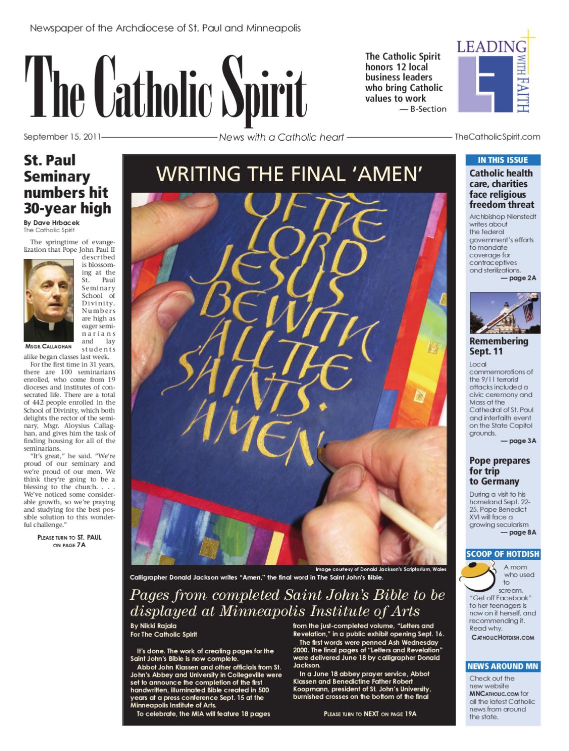 The Catholic Spirit - September 15, 2011 by The Catholic Spirit ...