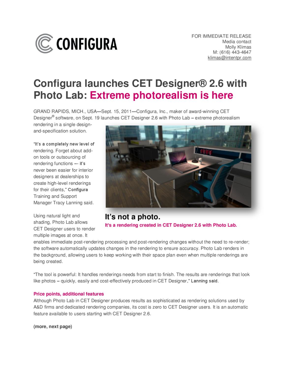 News-Release-Configura-Announces-Release-CET-Designer-2 6-with-Photo ...