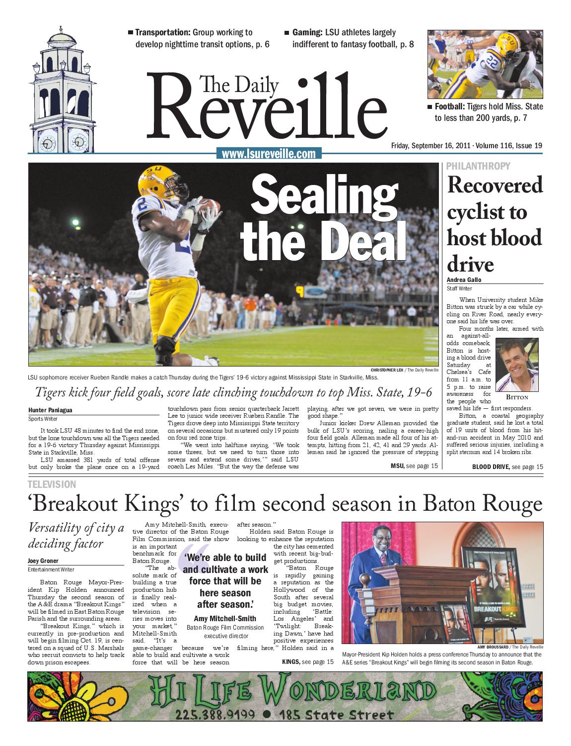 The Daily Reveille - September 16, 2011 by Reveille - Issuu