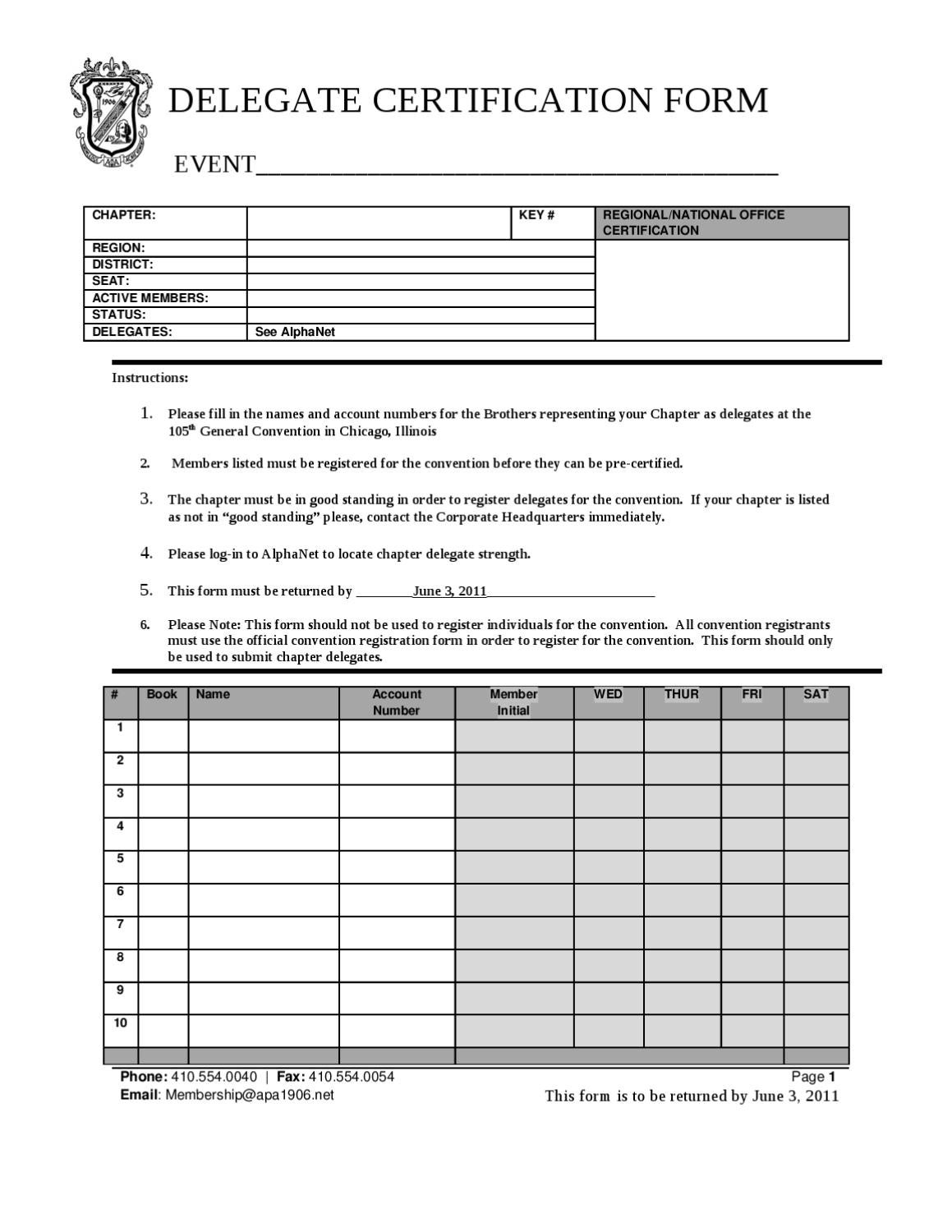 /DELEGATE-CERTIFICATION-FORM-ALL-Spring-2011 by Alpha Phi Alpha ...