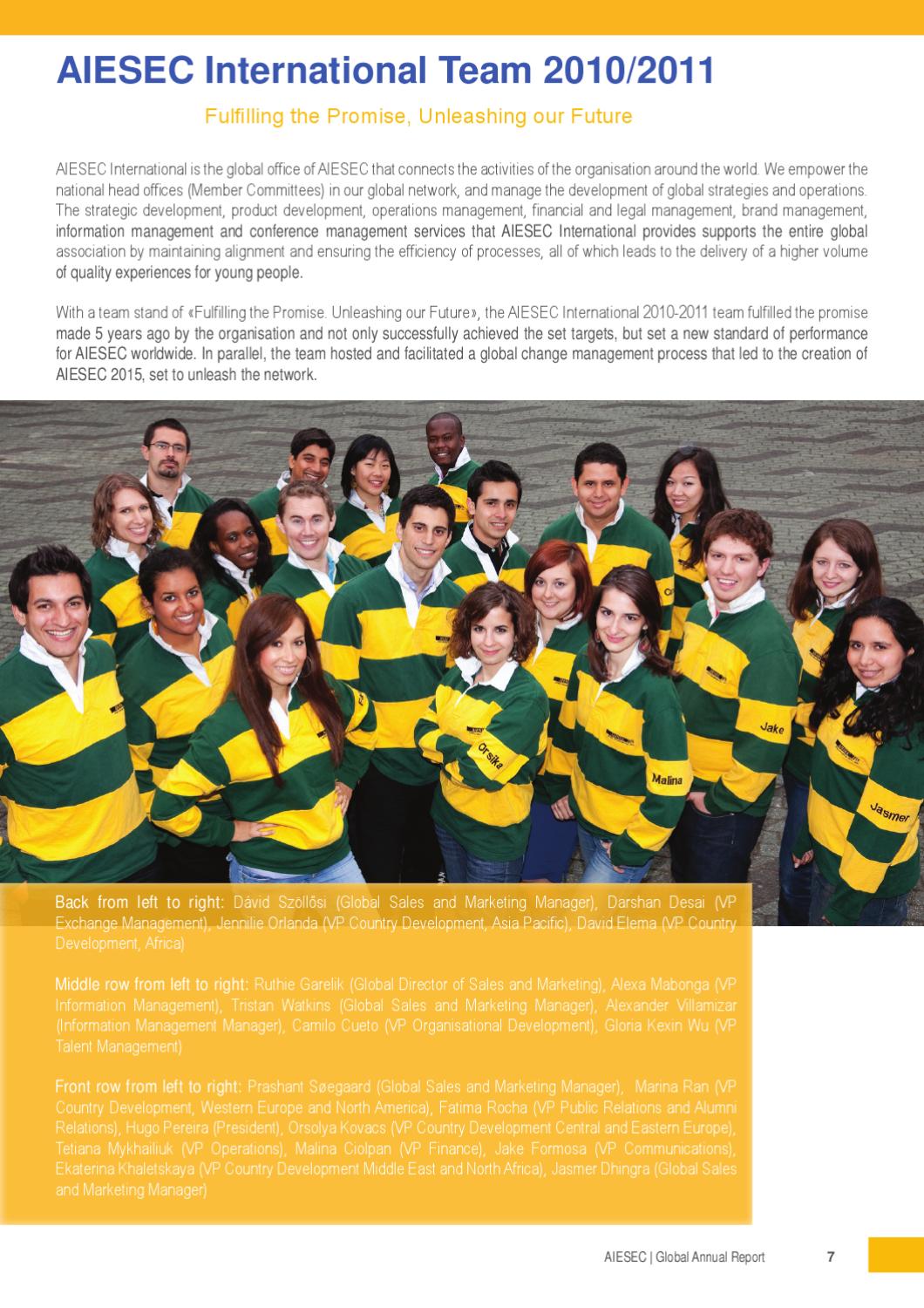 AIESEC International Annual Report 1011 by AIESEC International - Issuu