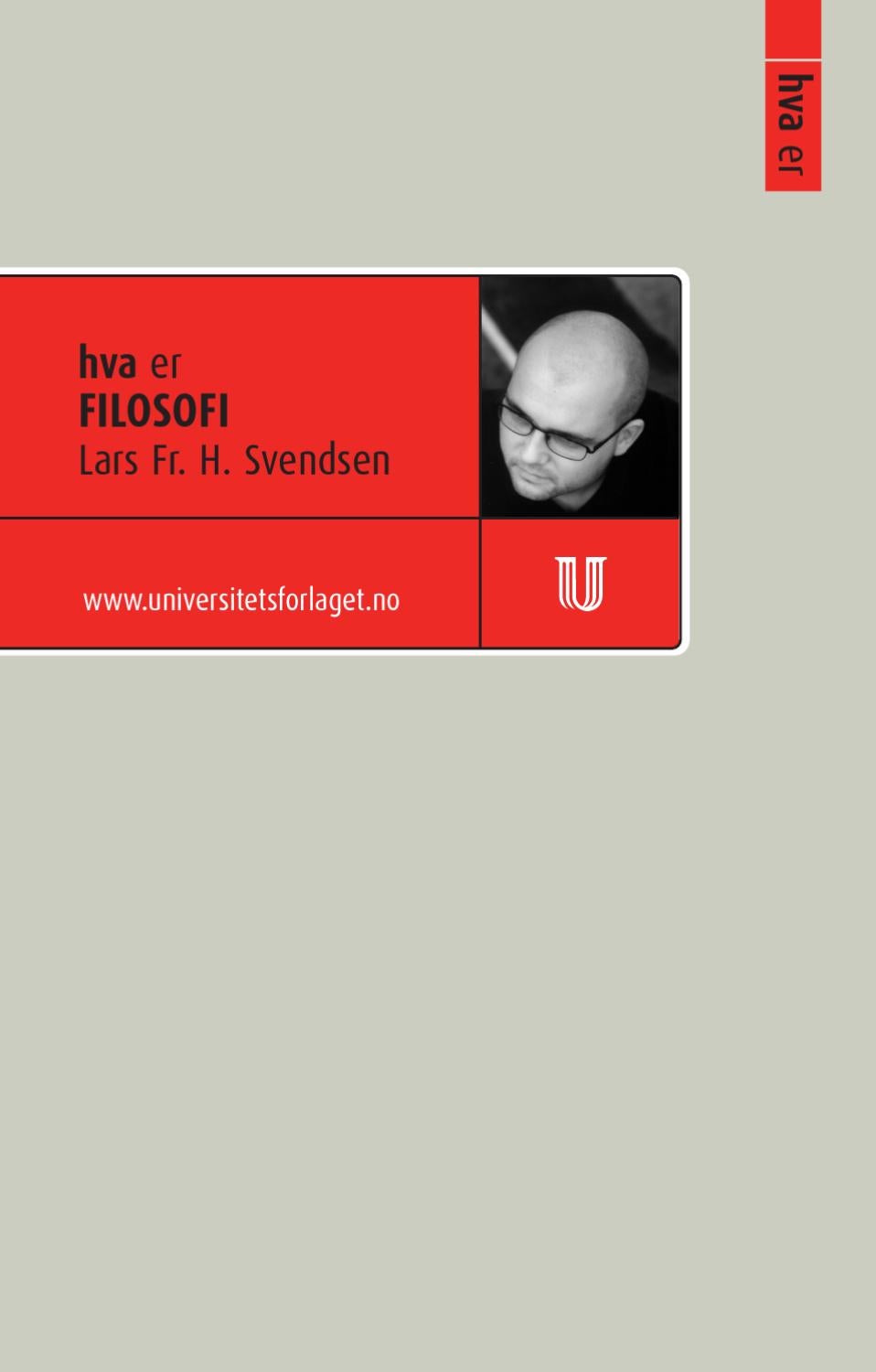 hva er FILOSOFI by Universitetsforlaget - Issuu