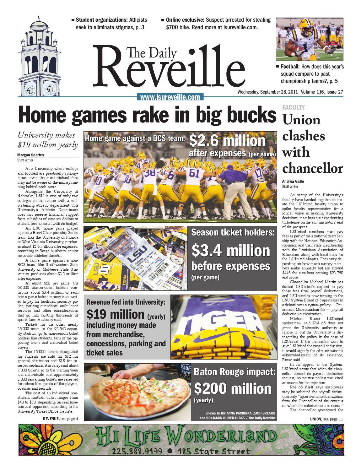 The Daily Reveille - Sept. 28, 2011 by Reveille - Issuu