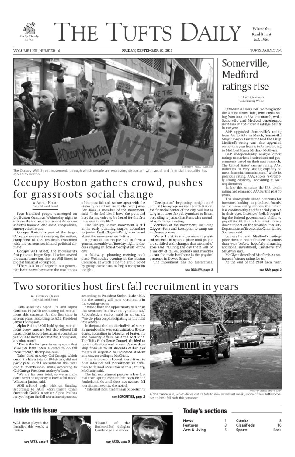 2011-09-30 by The Tufts Daily - Issuu