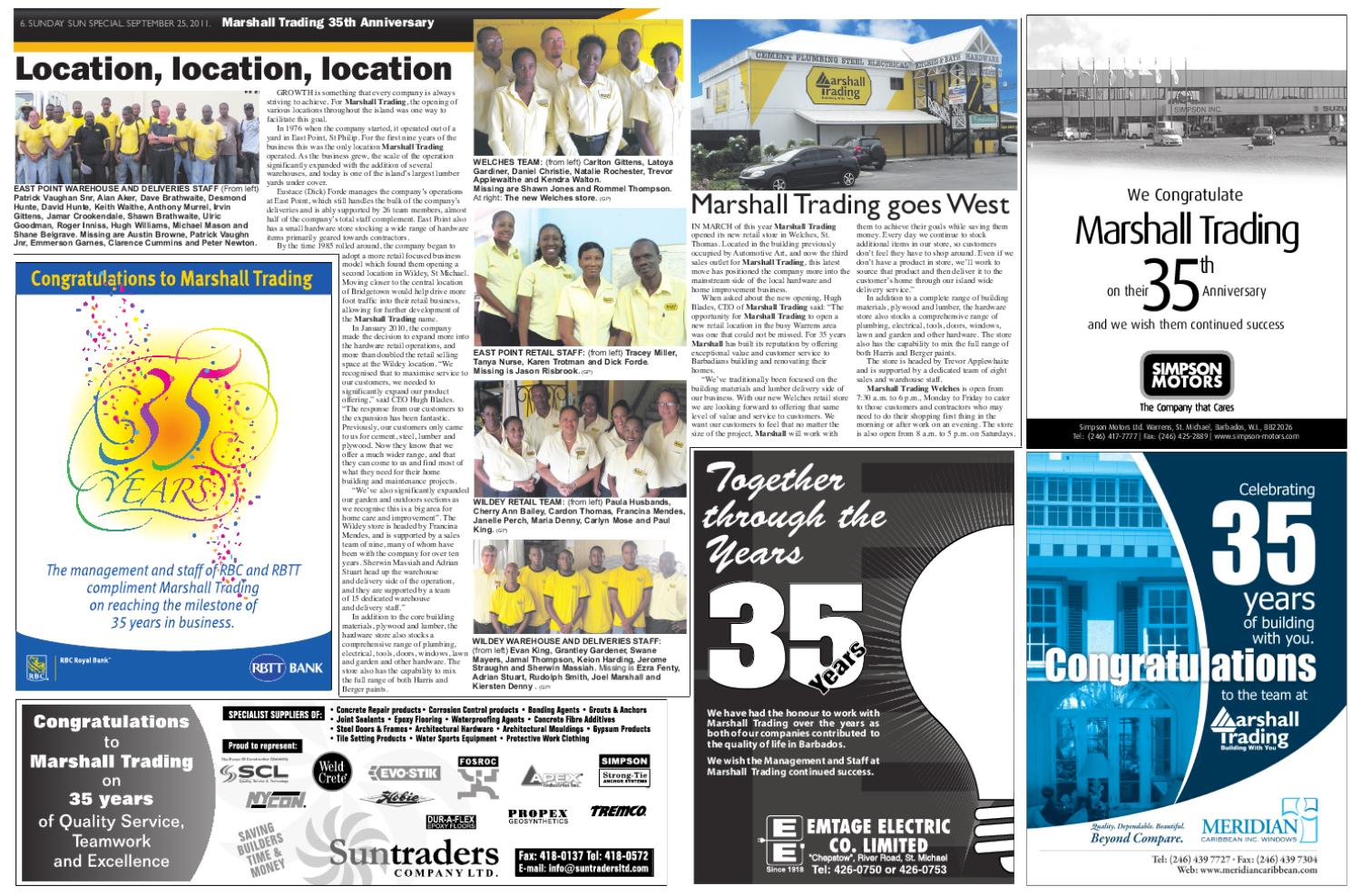 Marshall Trading 35th Anniversary Feature by Nation Publishing Co ...