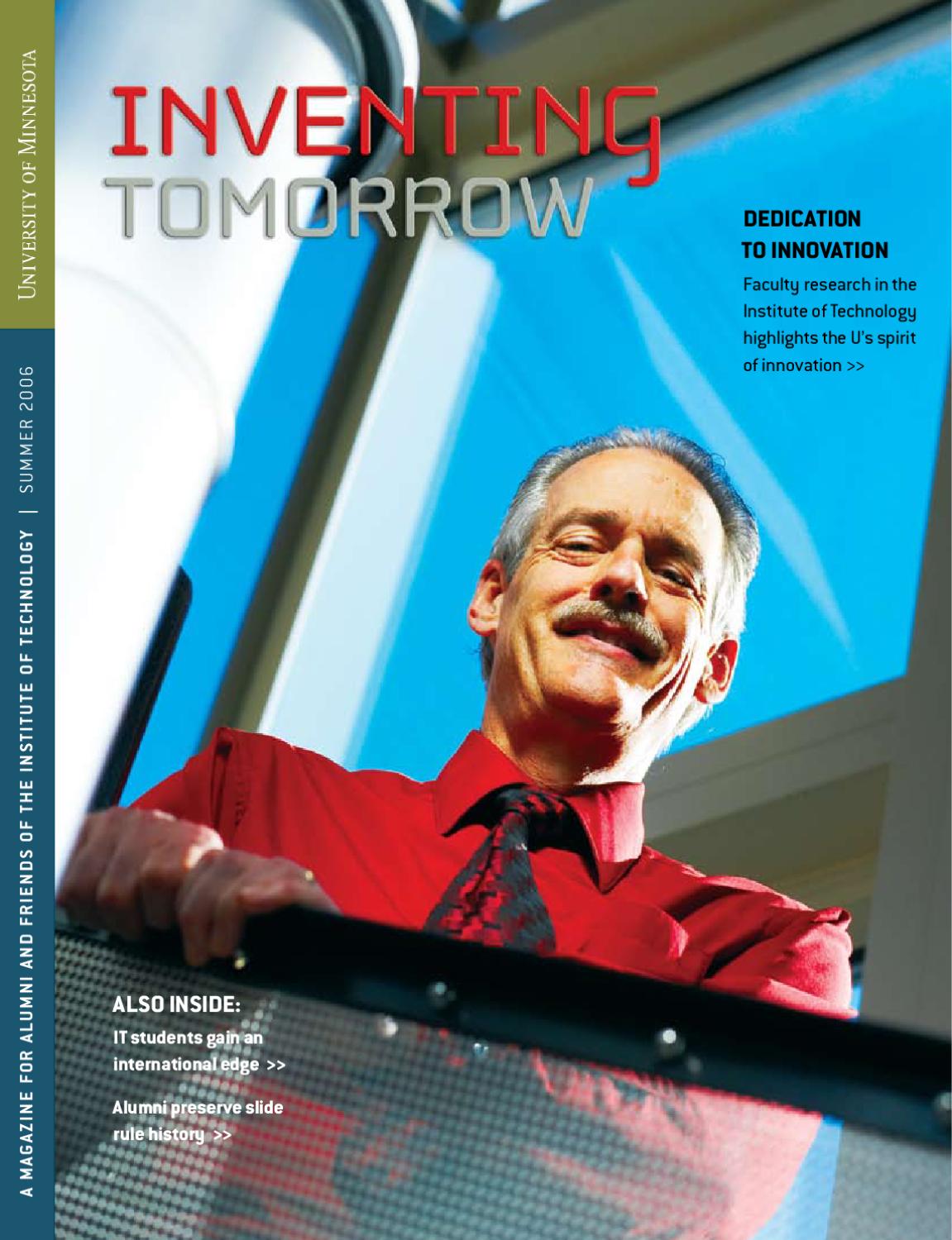 Inventing Tomorrow, Summer 2006 (vol 30 no 2) by College of Science and ...