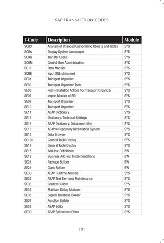SAP Transaction Codes by Bob Sanders - Issuu