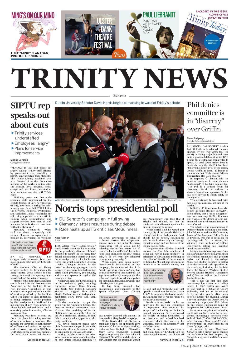 Issue 2 Volume 58 Trinity News by Trinity News - Issuu