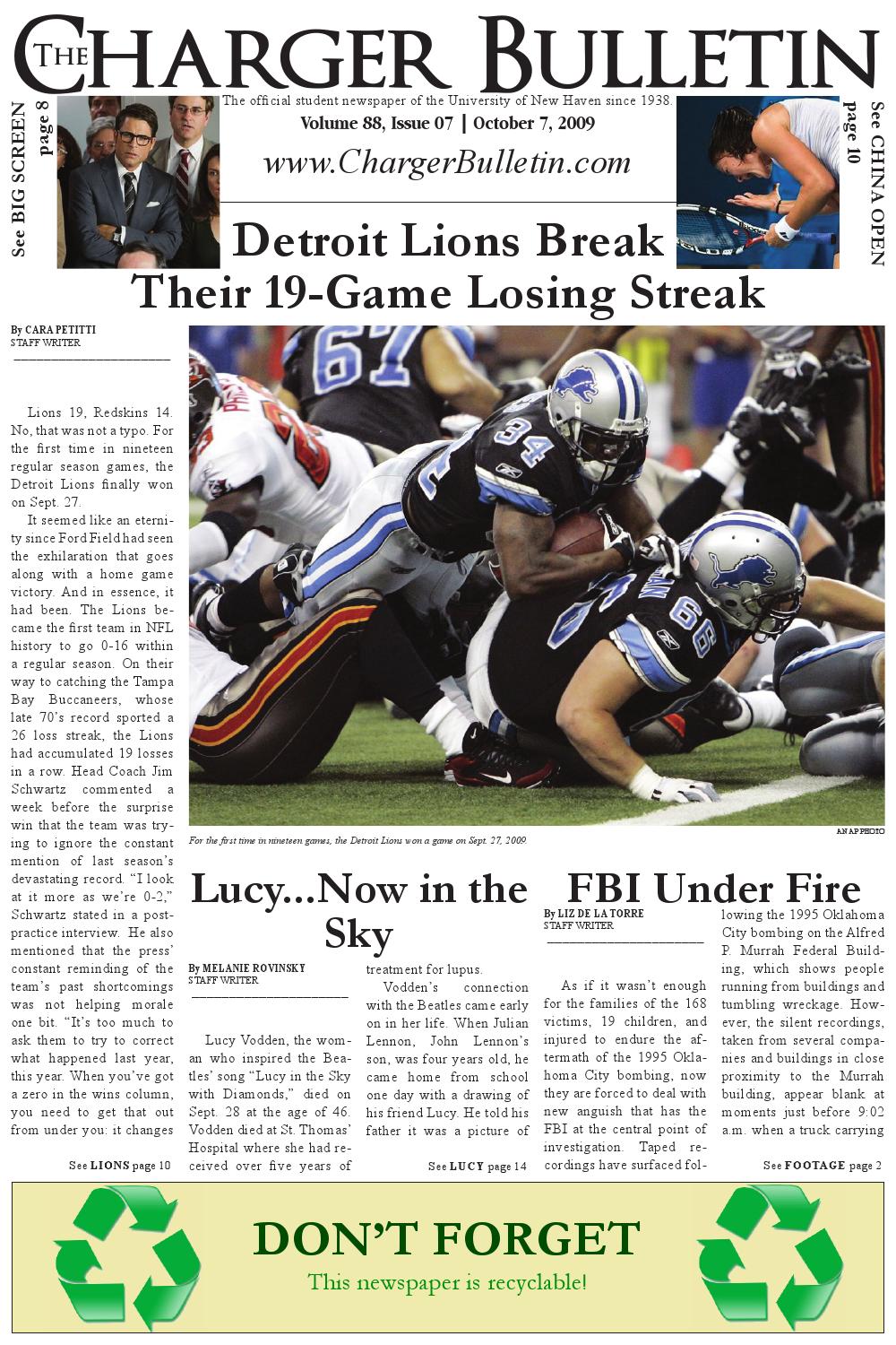 October 7 2009 by The Charger Bulletin - Issuu