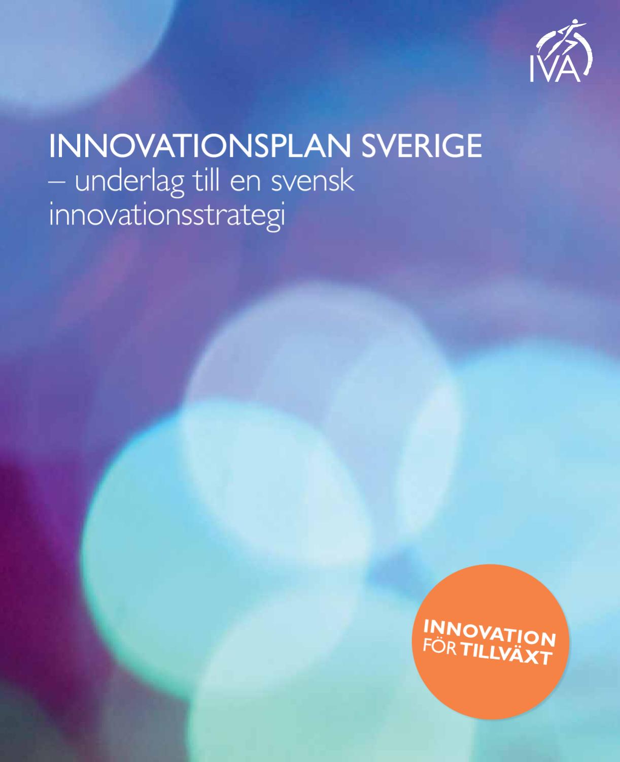 Innovationsplan Sverige – underlag till en svensk innovationsstrategi ...
