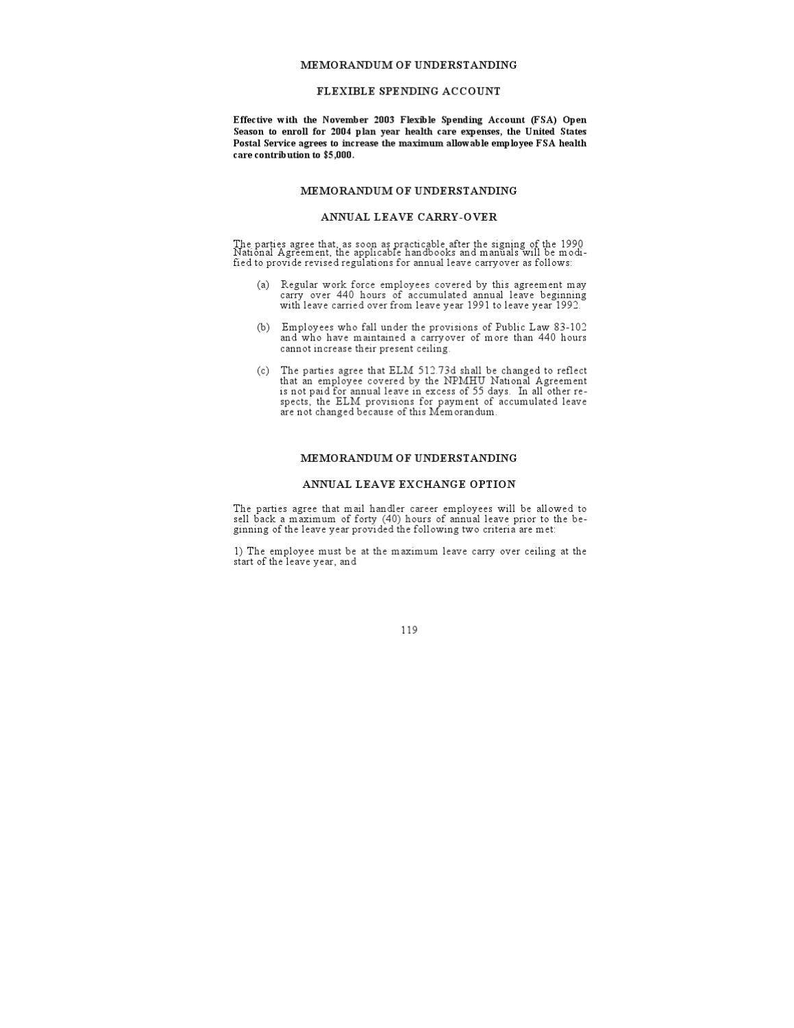 Agreement Contract by National Postal Mail Handlers Union - Issuu