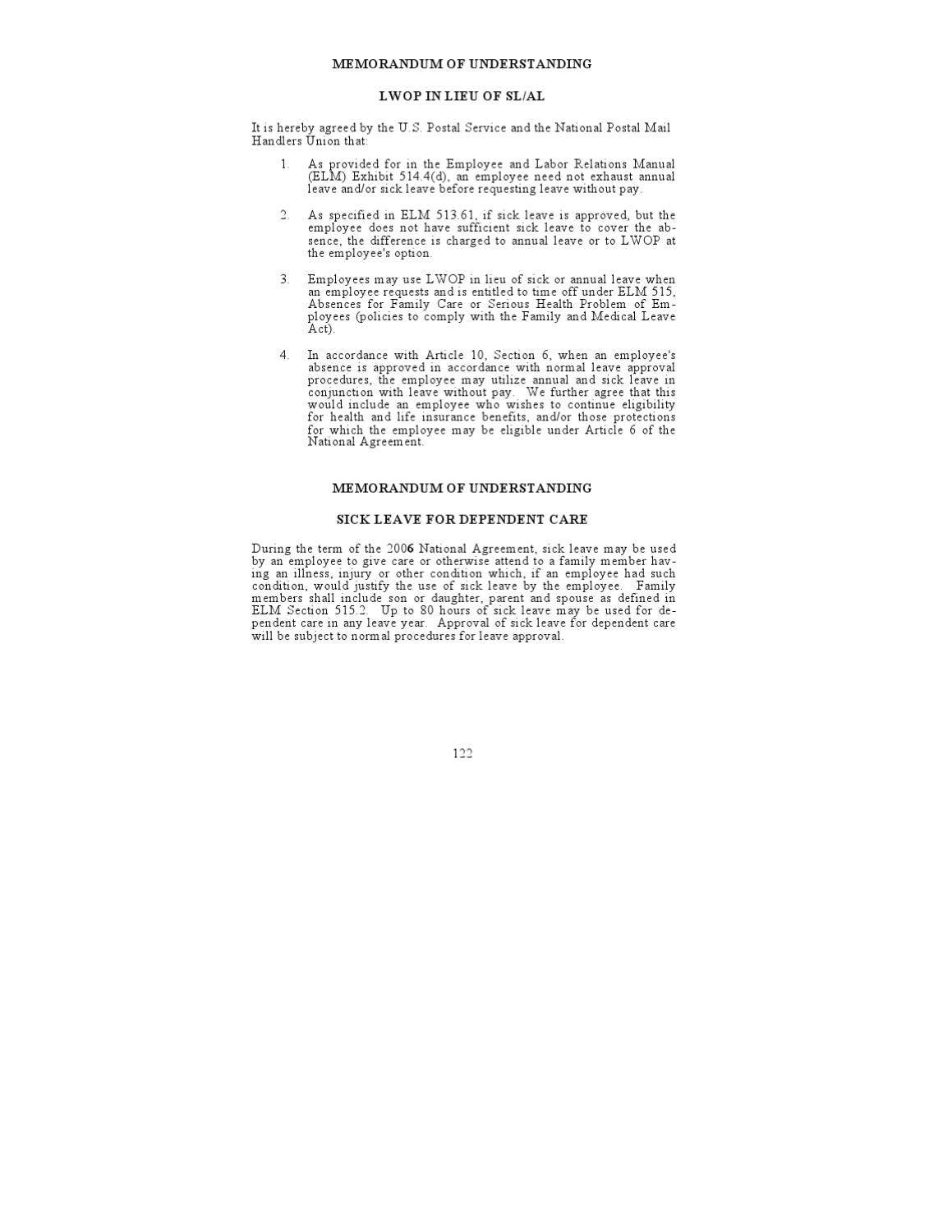 Agreement Contract by National Postal Mail Handlers Union - Issuu