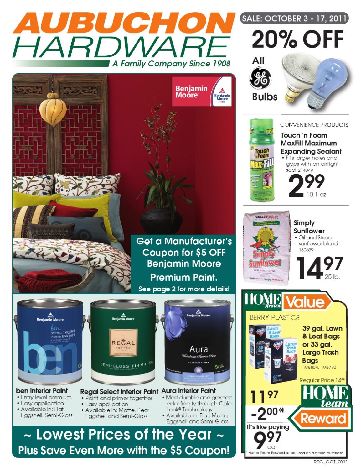 October 2011 Circular by Aubuchon Hardware - Issuu