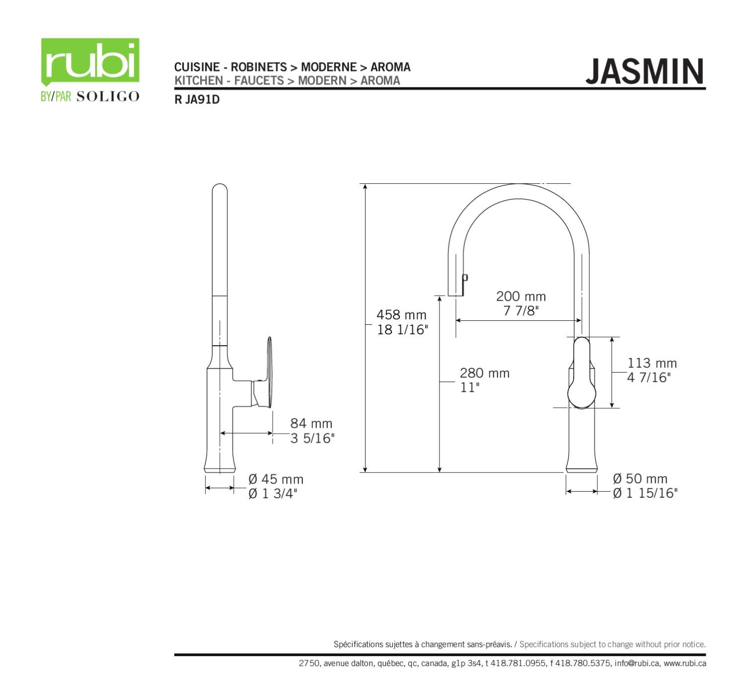 RJA91D Jasmin Kitchen Faucet by Rubi Soligo - Issuu