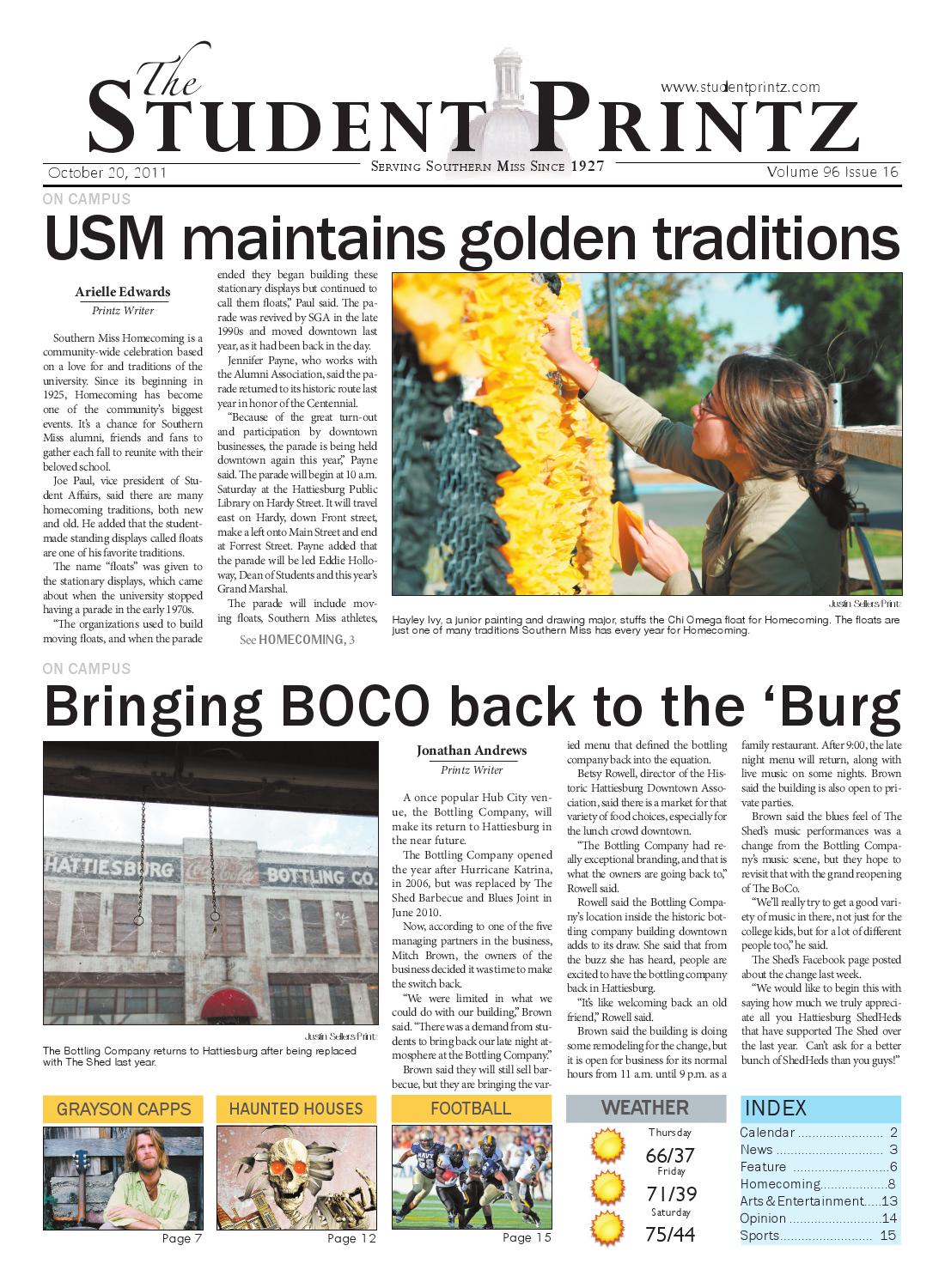 2011_10_20 by The Student Printz - Issuu