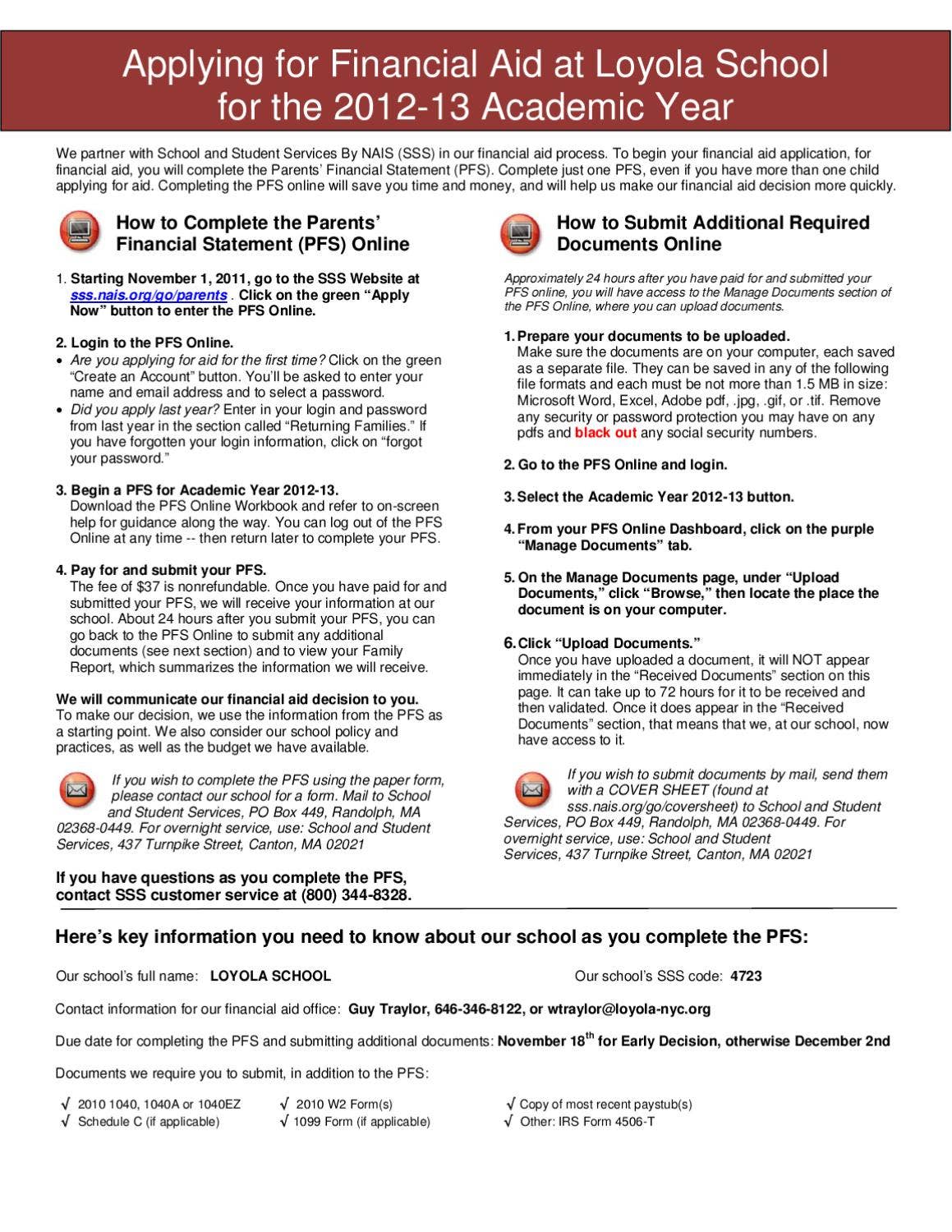 Financial Aid by Loyola School - Issuu