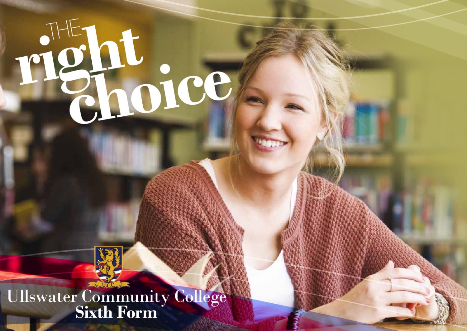 Ullswater Sixth Form Prospectus 2011 by Ullswater Community College - Issuu