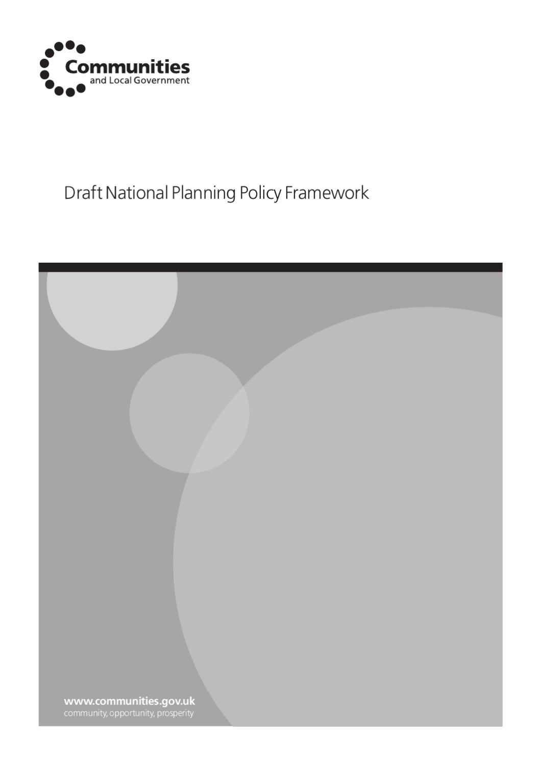The new national policy framework proposal by William Rogers - Issuu