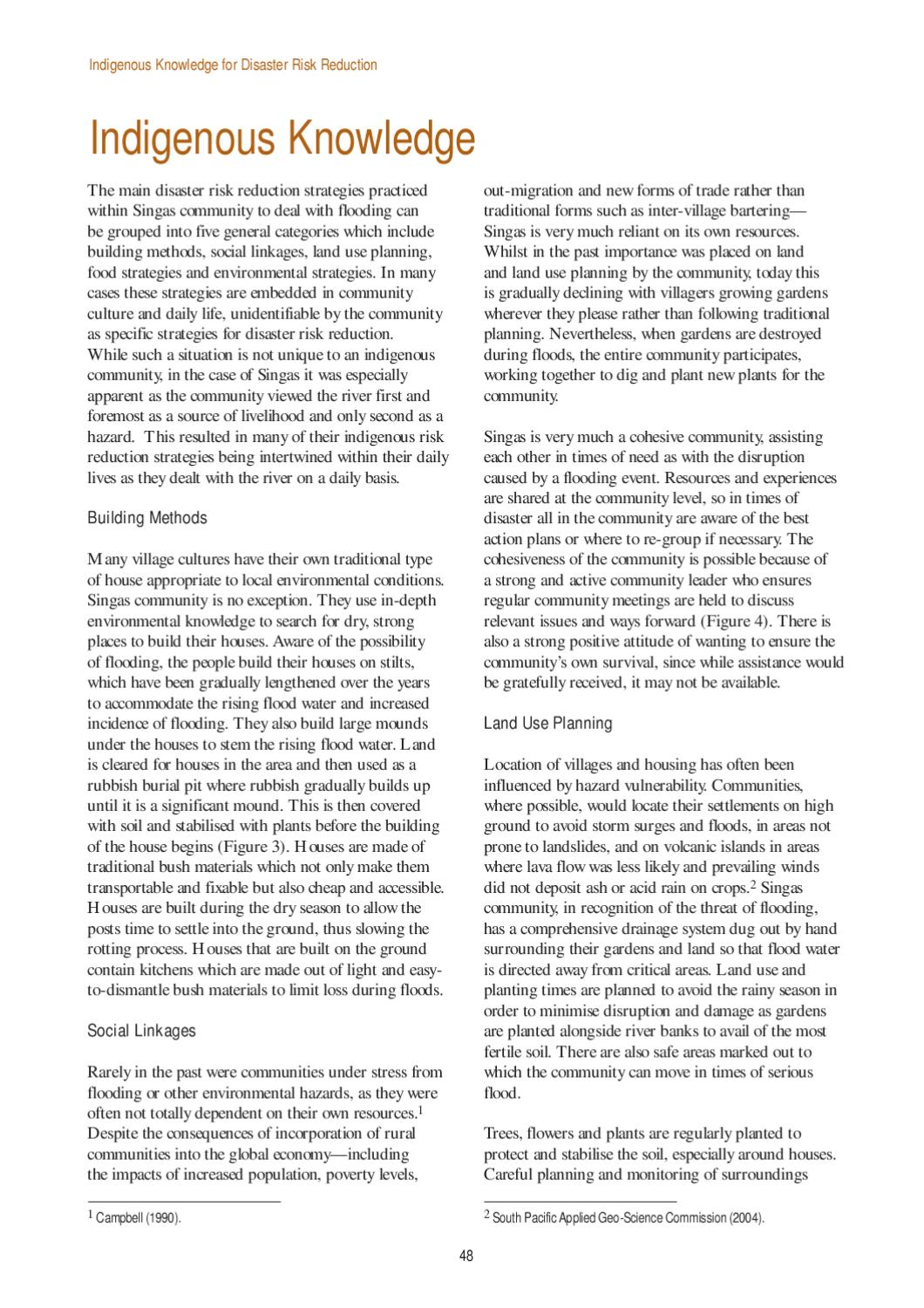 Indigenous Knowledge for Disaster Risk Reduction by Center for Disaster ...