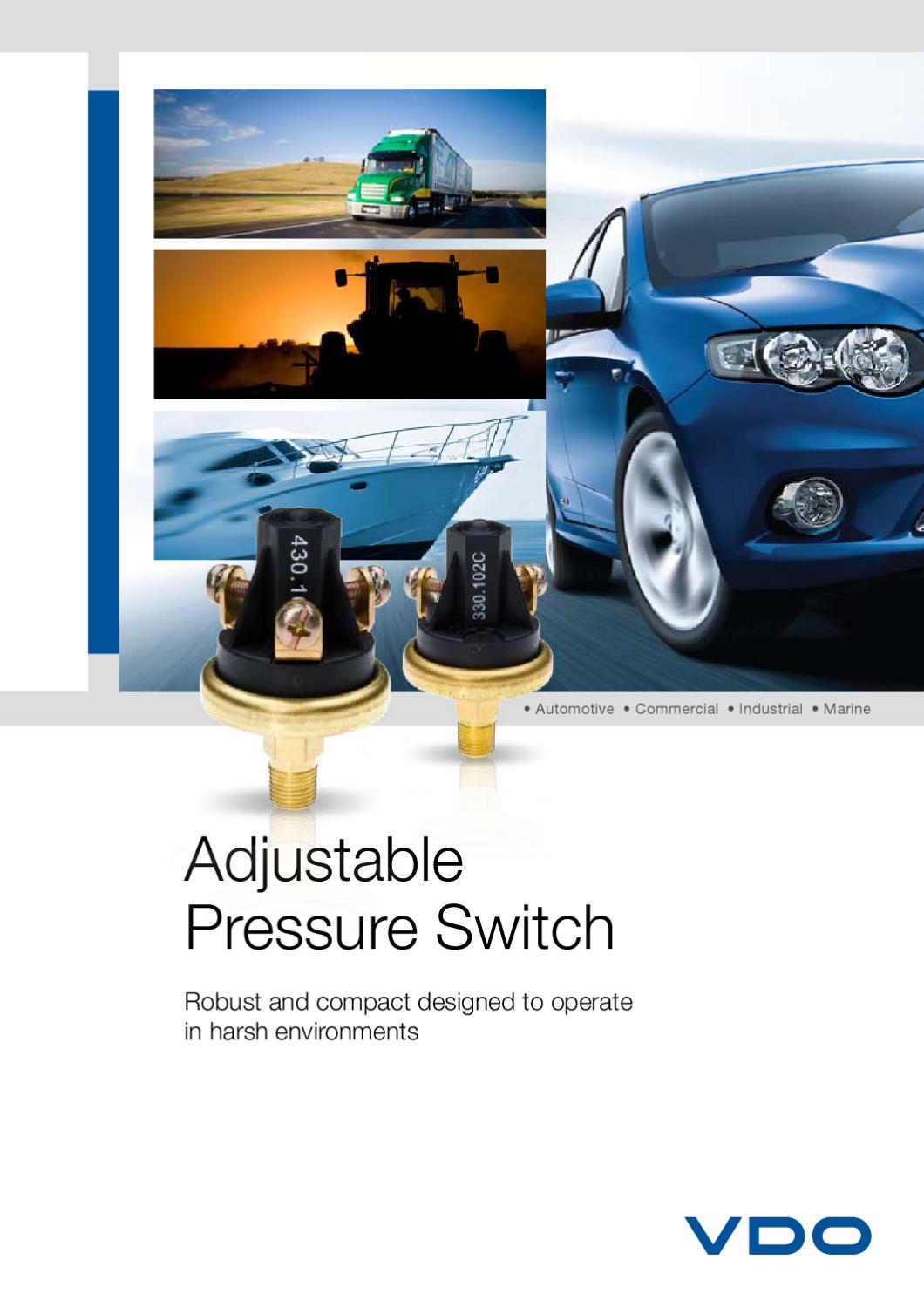 /VDO%20Adjustable%20Pressure%20Switches by howard instruments - Issuu