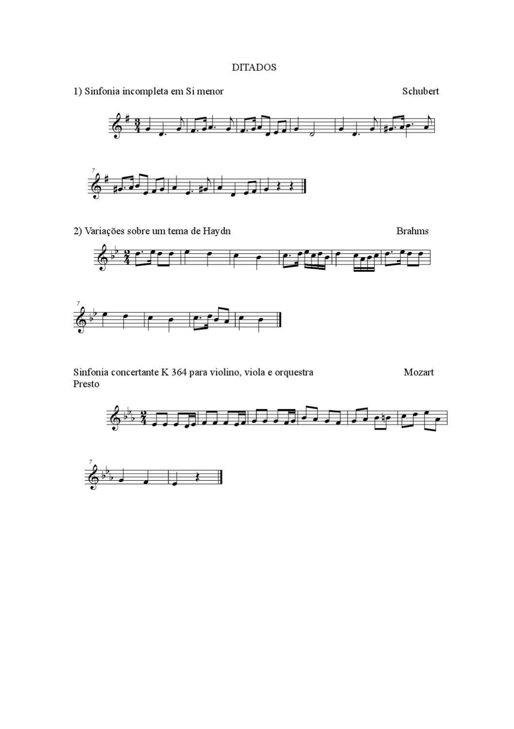 ditados rítmicos com notas dadas e de melodia 1º e 2º graus by Rita ...