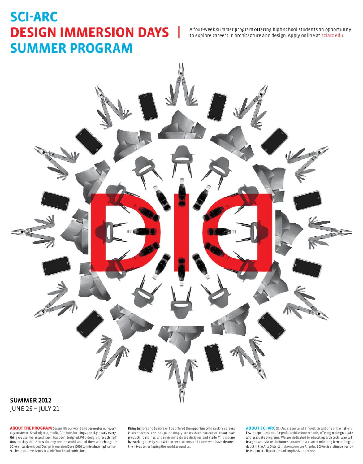 Design Immersion Days 2012 (poster) by SCI-Arc - Issuu