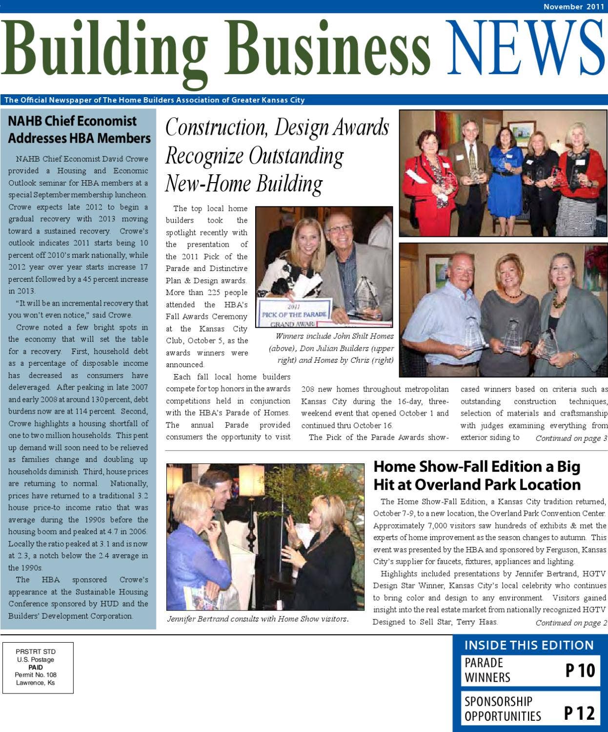 Building Business News - November 2011 by Home Builders Association of ...