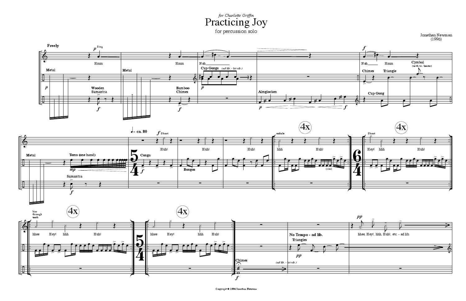 Practicing Joy by Jonathan Newman, composer - Issuu