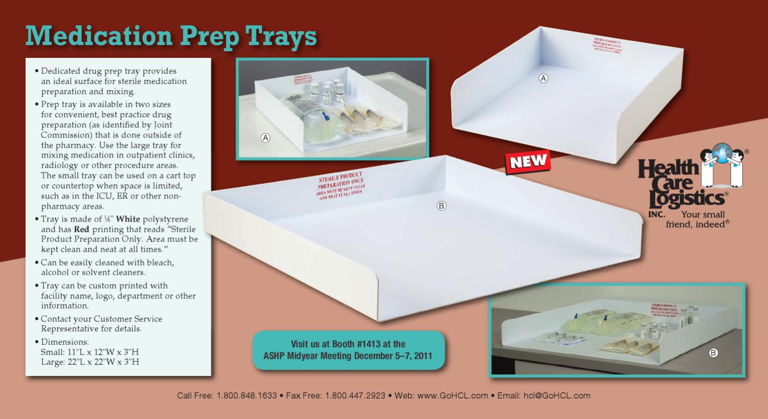 Medication Prep Trays by Health Care Logistics - Issuu